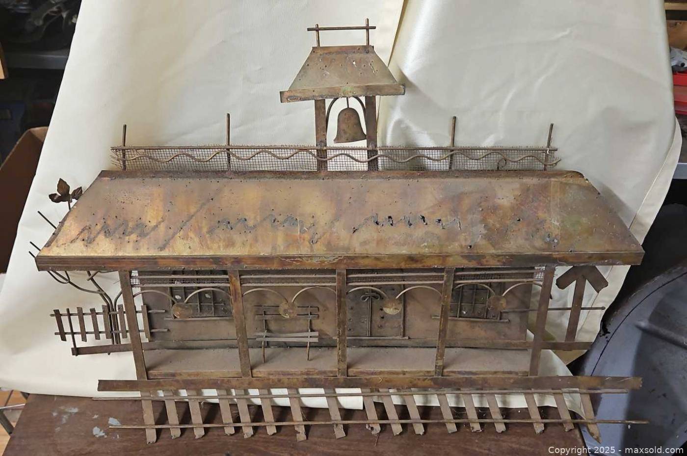 Copper 3D Train Station Wall Art | Maxsold