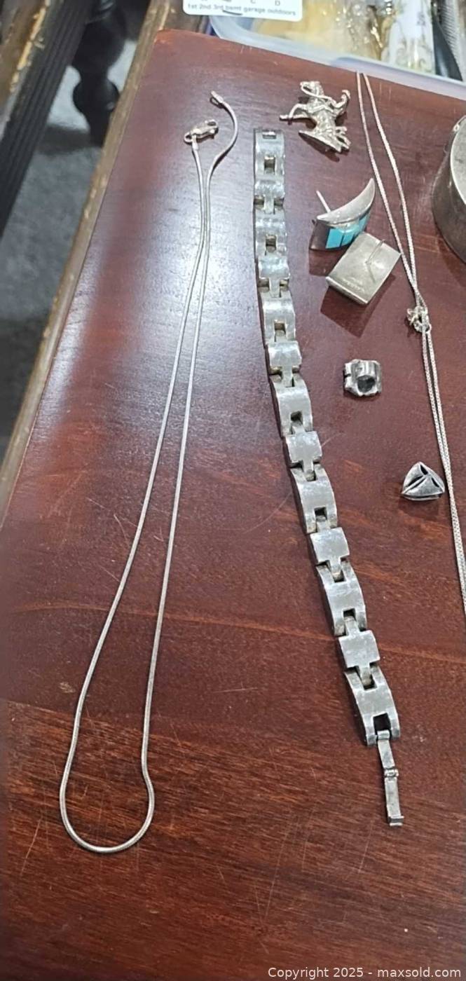 Sterling and 950 silver jewelry lot | Maxsold