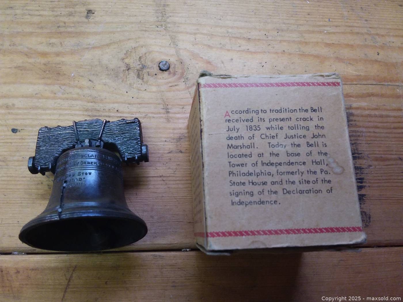 Miniature Liberty Bell with original box | Maxsold