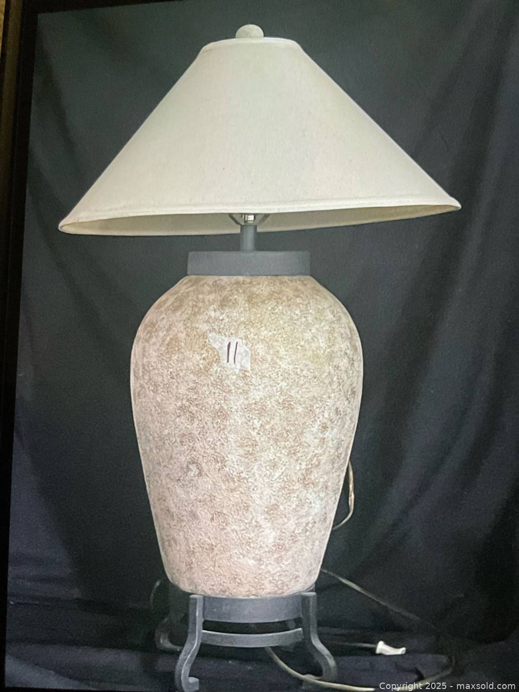 Beige Ceramic Table Lamp with Shade | Maxsold