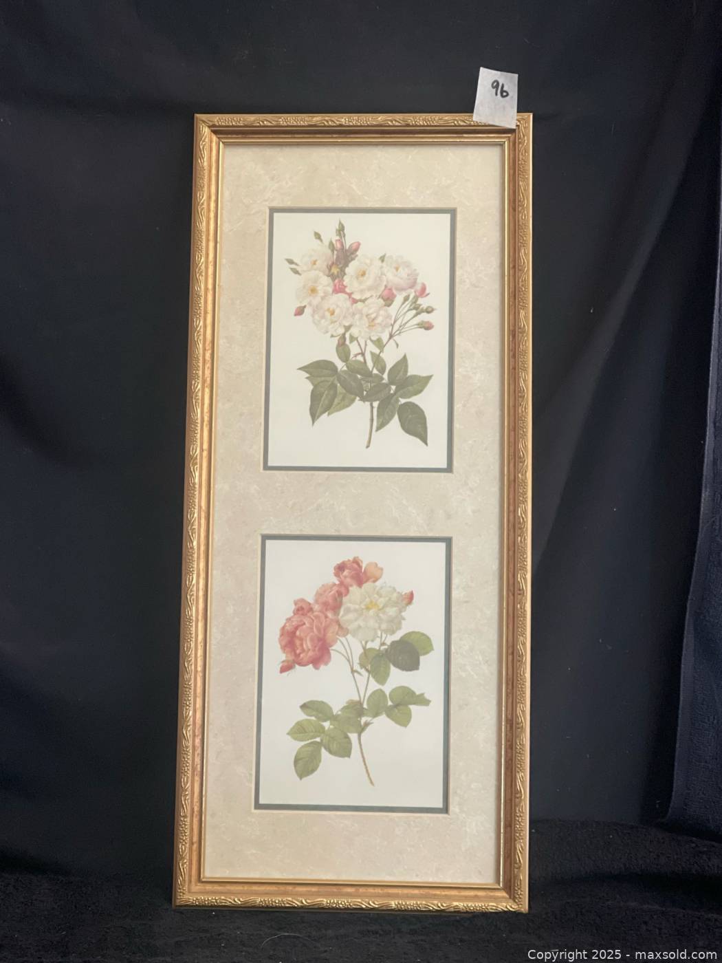 Framed Double Botanical Rose Prints | Maxsold