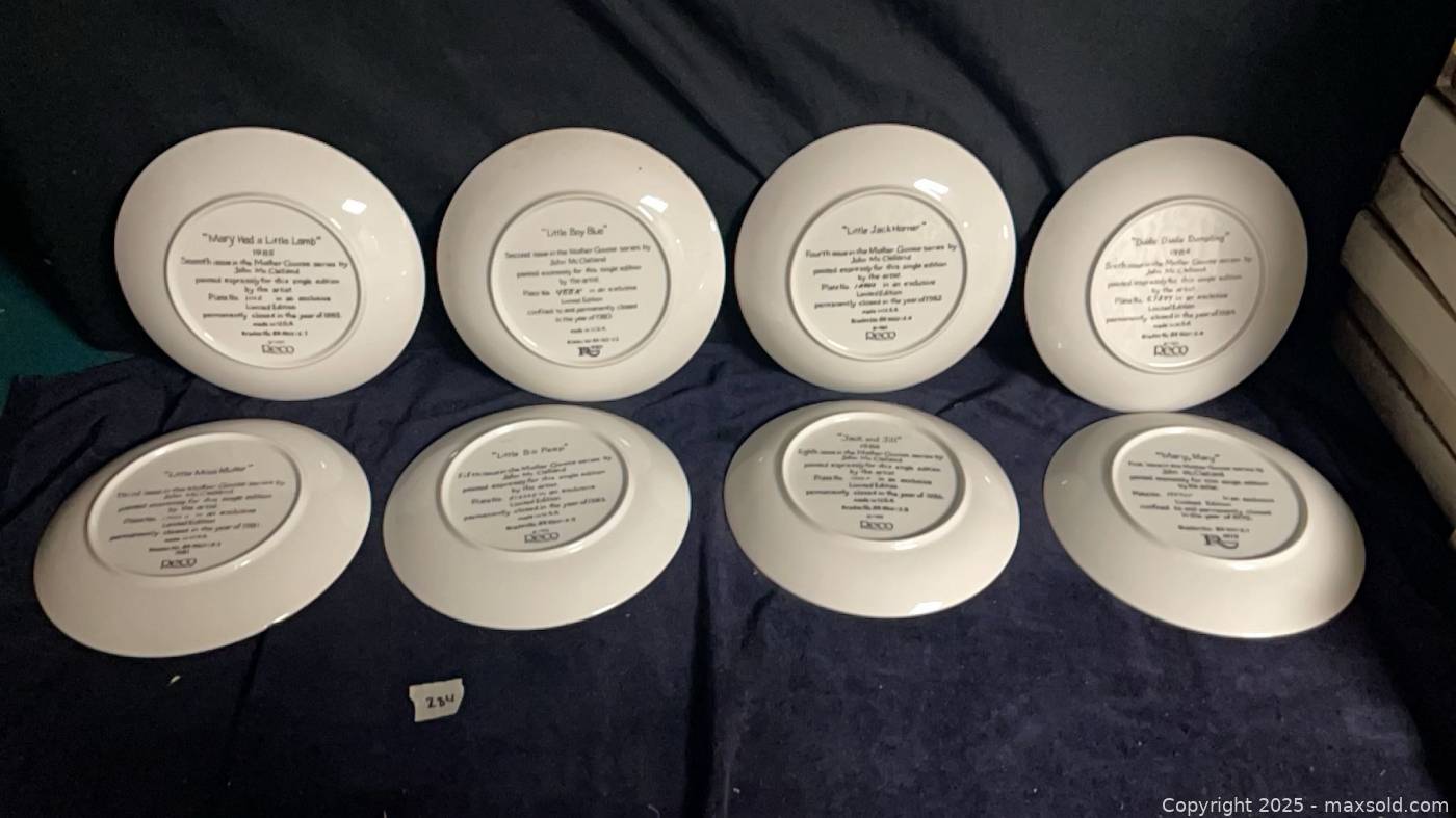 Reco limited edition children scene plates set of 8 | Maxsold