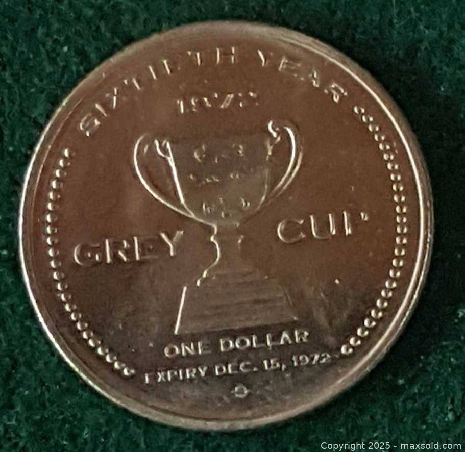 1972 Grey Cup one dollar token | Maxsold