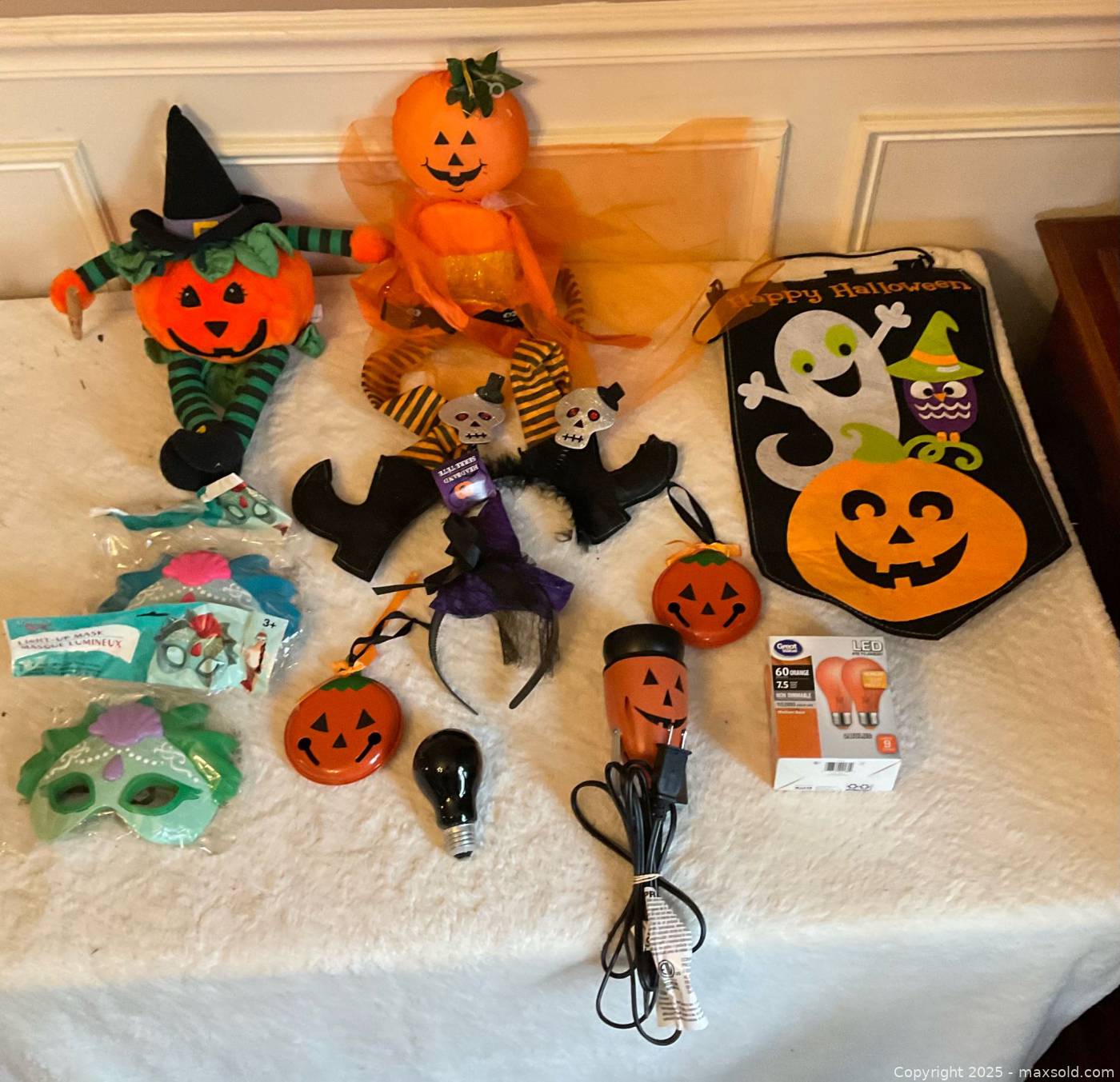 Halloween decor lot with lighting, 12 pieces | Maxsold
