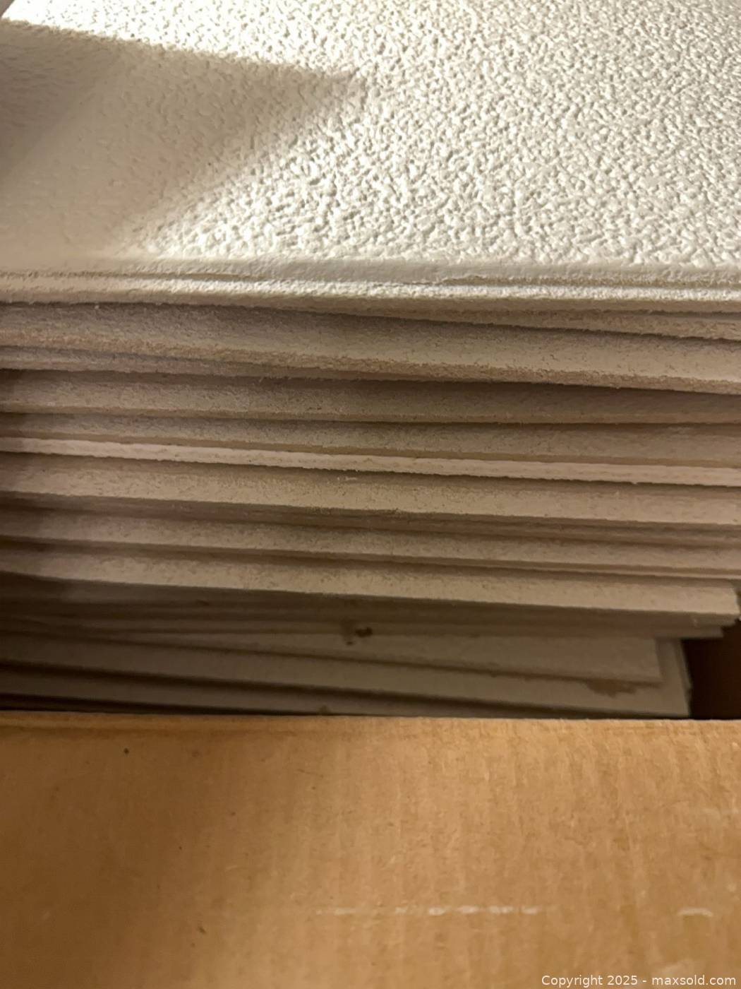 Armstrong 12" x 12" white textured ceiling tiles, 26 pieces | Maxsold