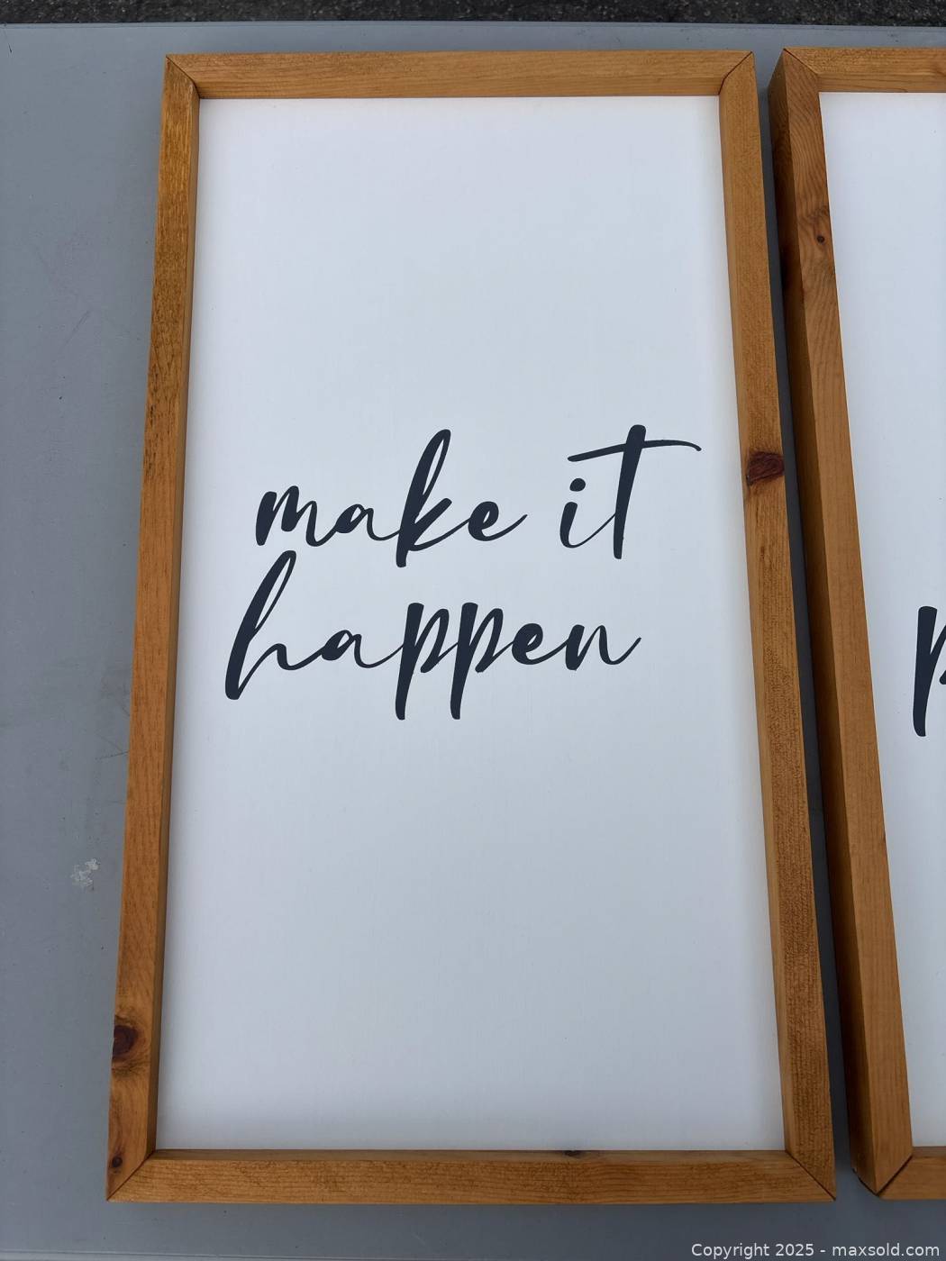 3 framed motivational wall signs & small hanging sign | Maxsold