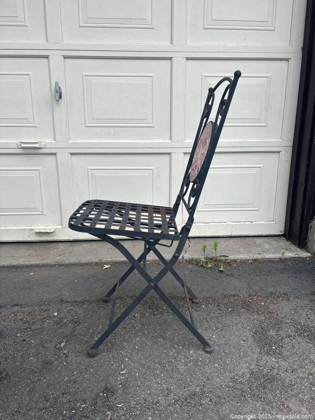Outdoor metal folding bistro chair | Maxsold