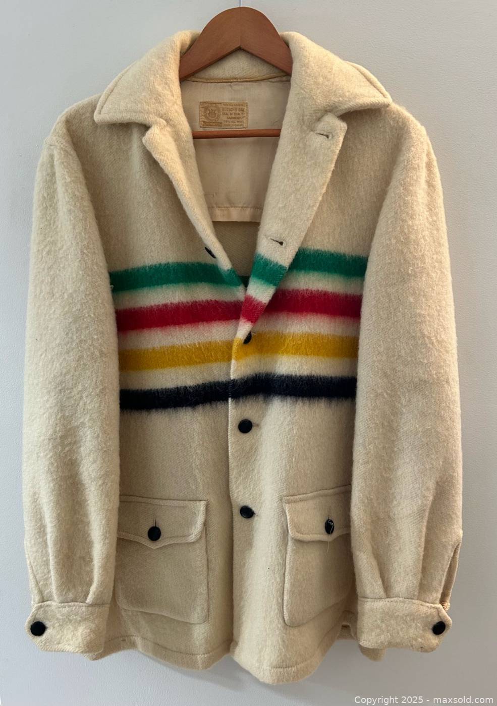 Vintage Hudson’s Bay striped wool jacket | Maxsold