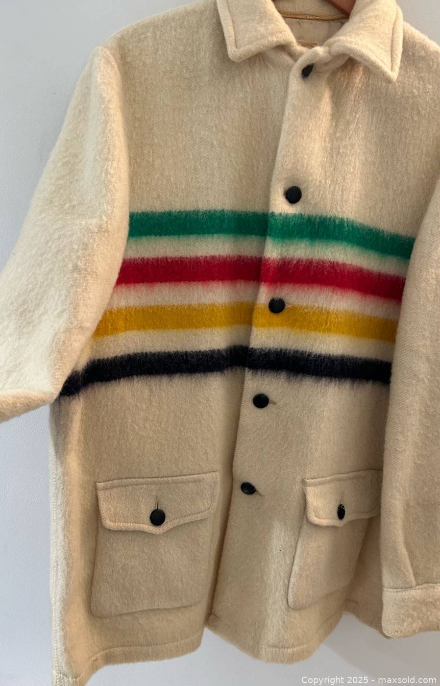 Vintage Hudson’s Bay striped wool jacket | Maxsold