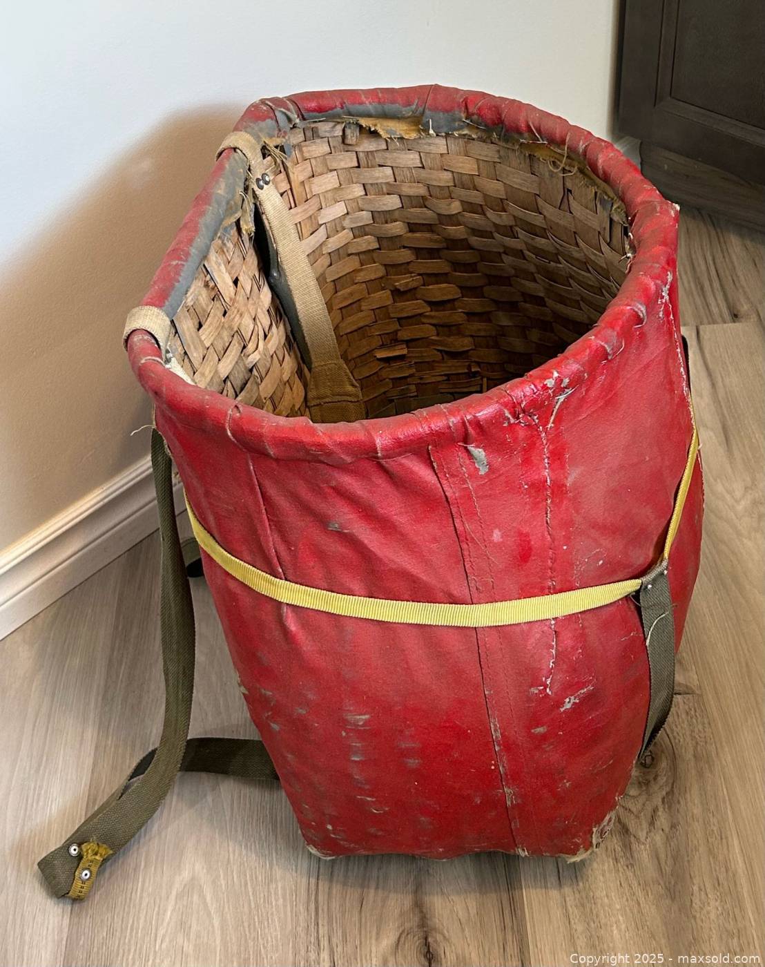Vintage Indigenous Pack Basket with Straps | Maxsold