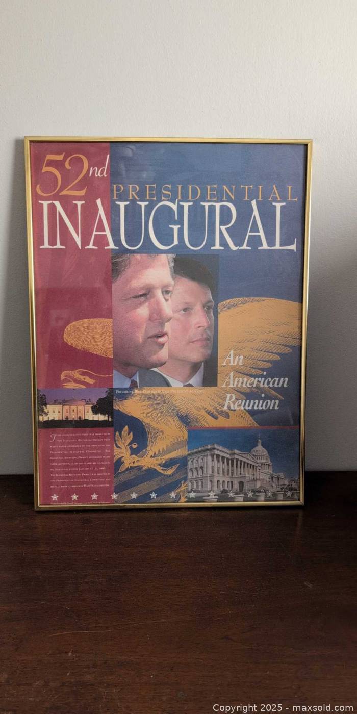 Framed 52nd Presidential Inaugural Poster | Maxsold