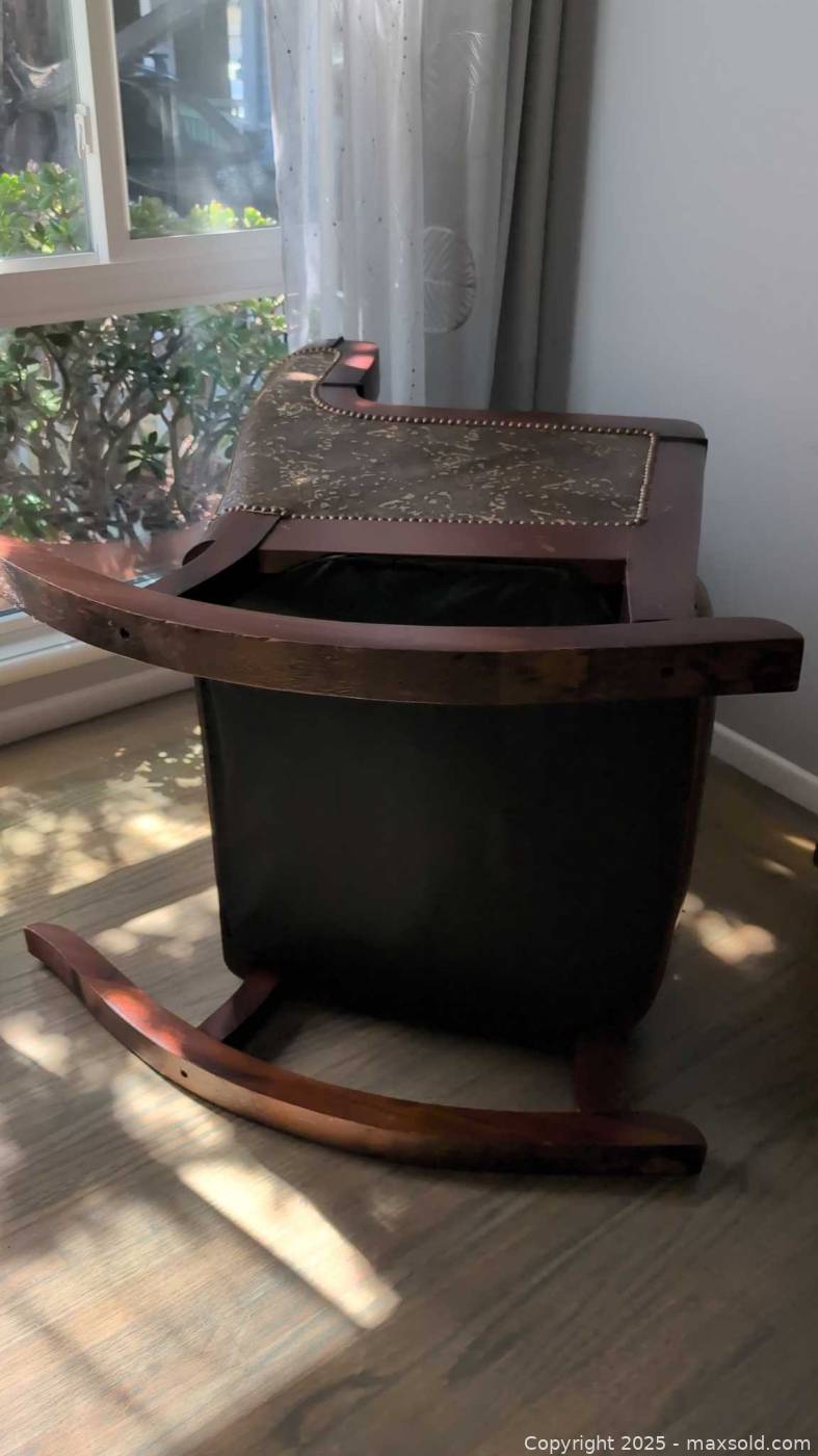 Upholstered Wooden Rocking Chair | Maxsold