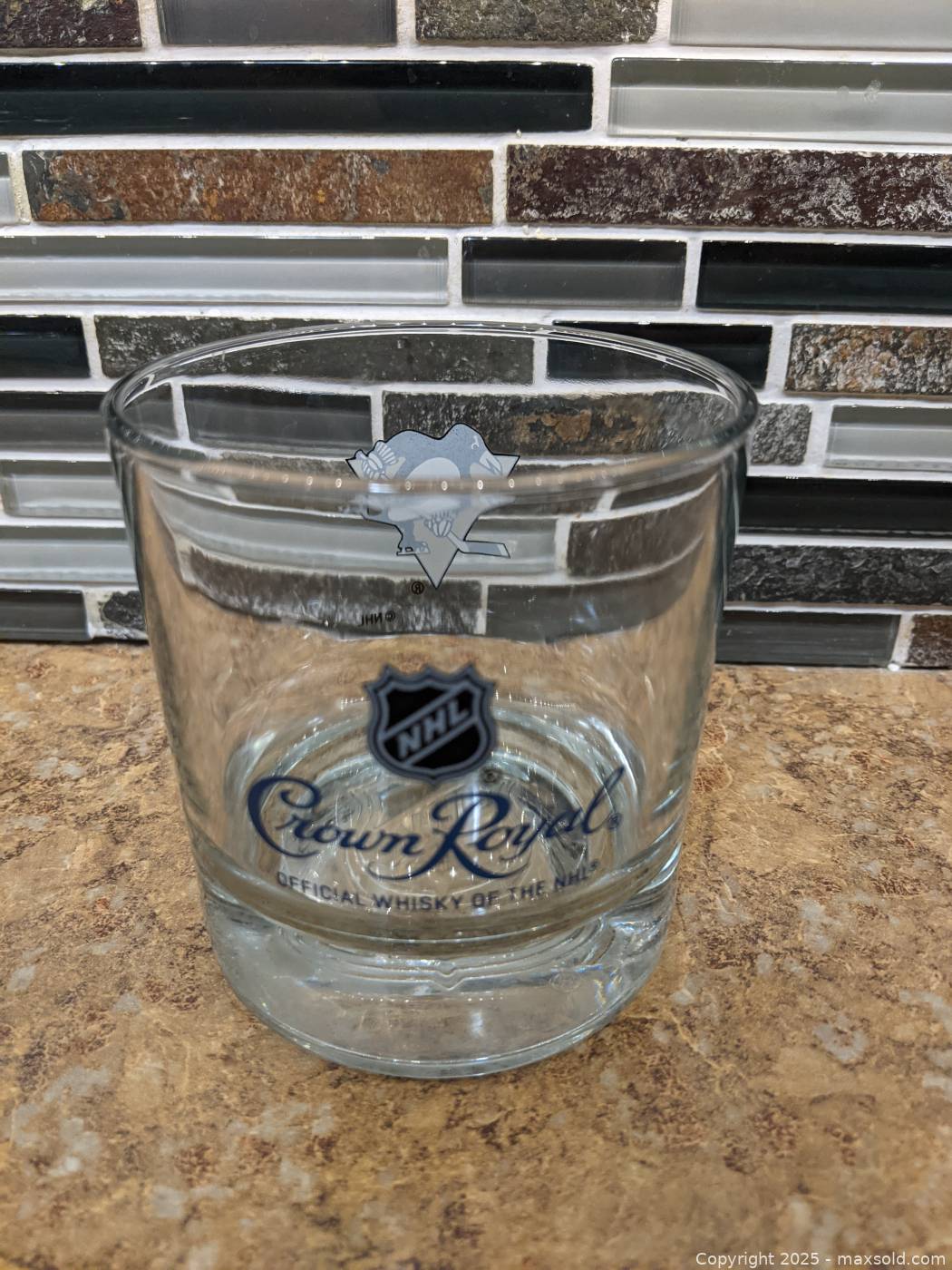 Pittsburgh Penguins Crown Royal NHL lowball glass | Maxsold