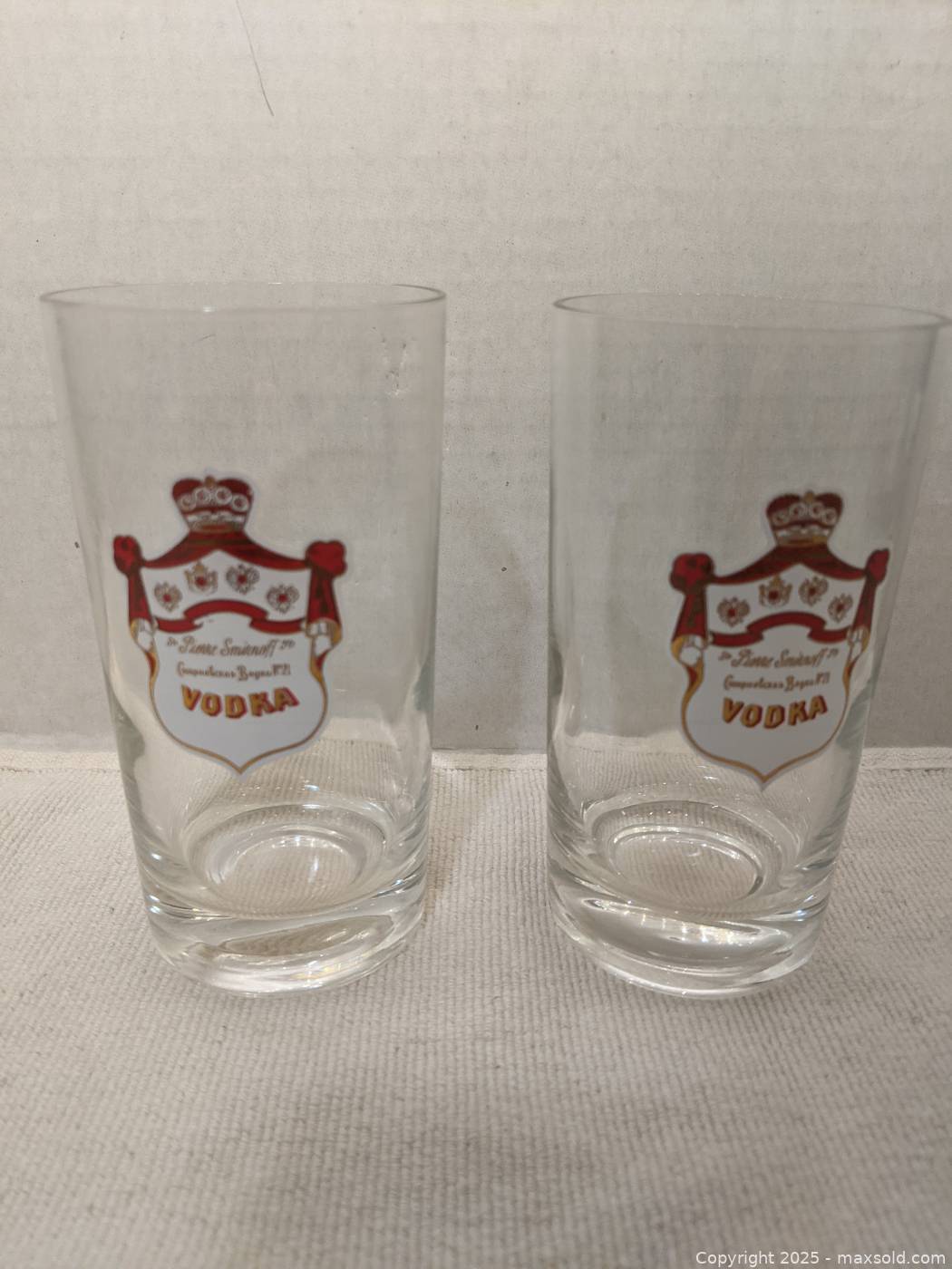 Vintage Pierre Smirnoff Vodka glasses set of 2 | Maxsold