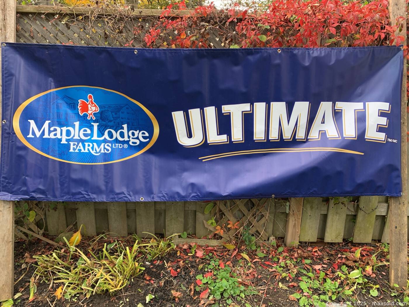 Maple Lodge Farms “Ultimate” double-sided vinyl banner | Maxsold