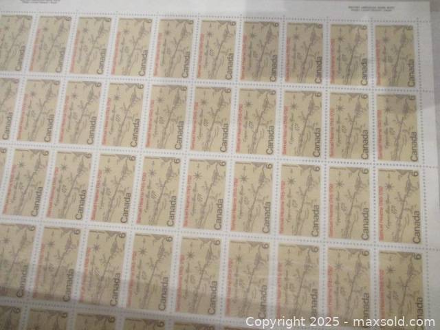 Canada Post mint stamp sheet file, 20 sheets | Maxsold