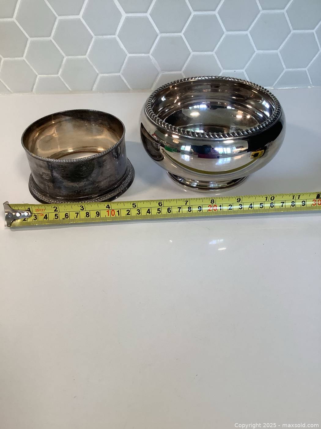 Silver-Plated Footed Serving Bowl & Wine Coaster | Maxsold