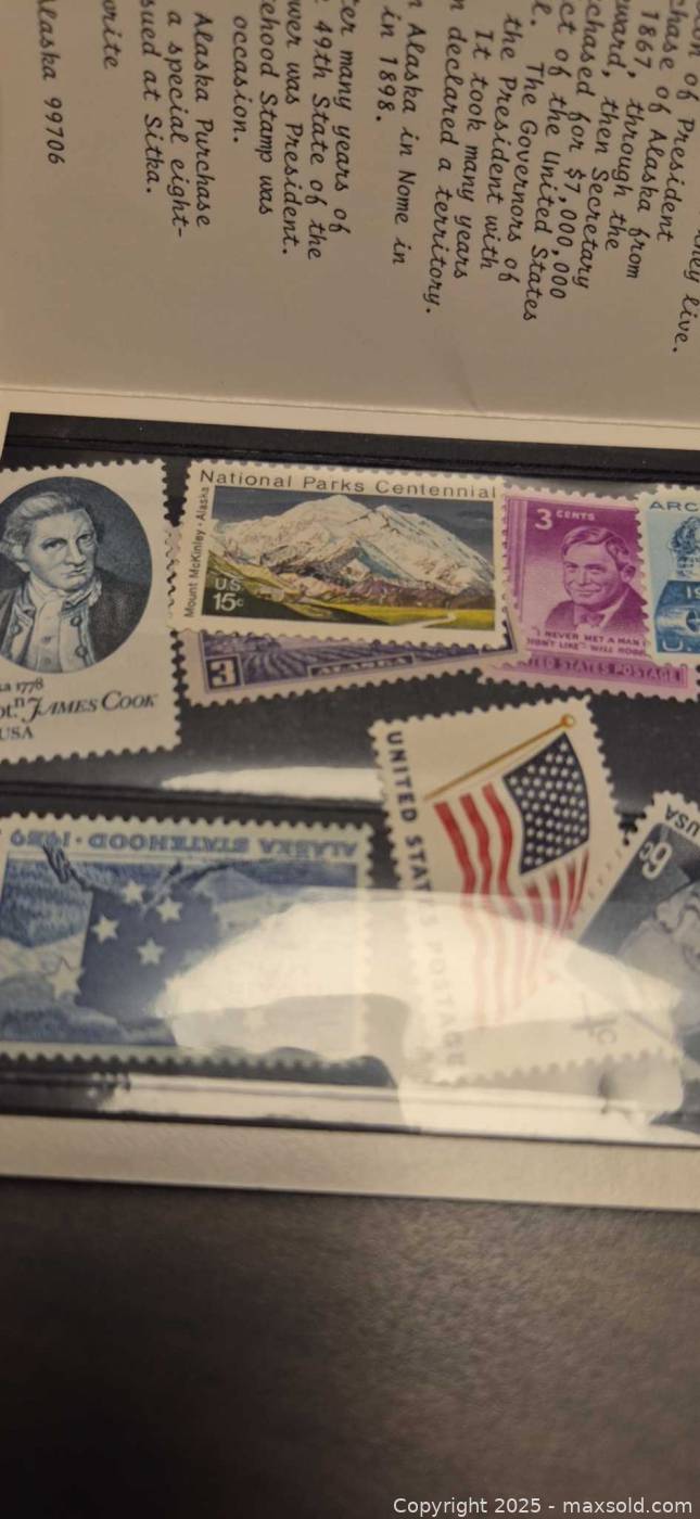 Vintage Alaska Commemorative Stamp Set | Maxsold