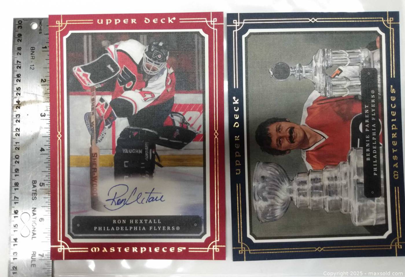 2008-09 Upper Deck Masterpieces oversized cards Ron Hextall autograph ...