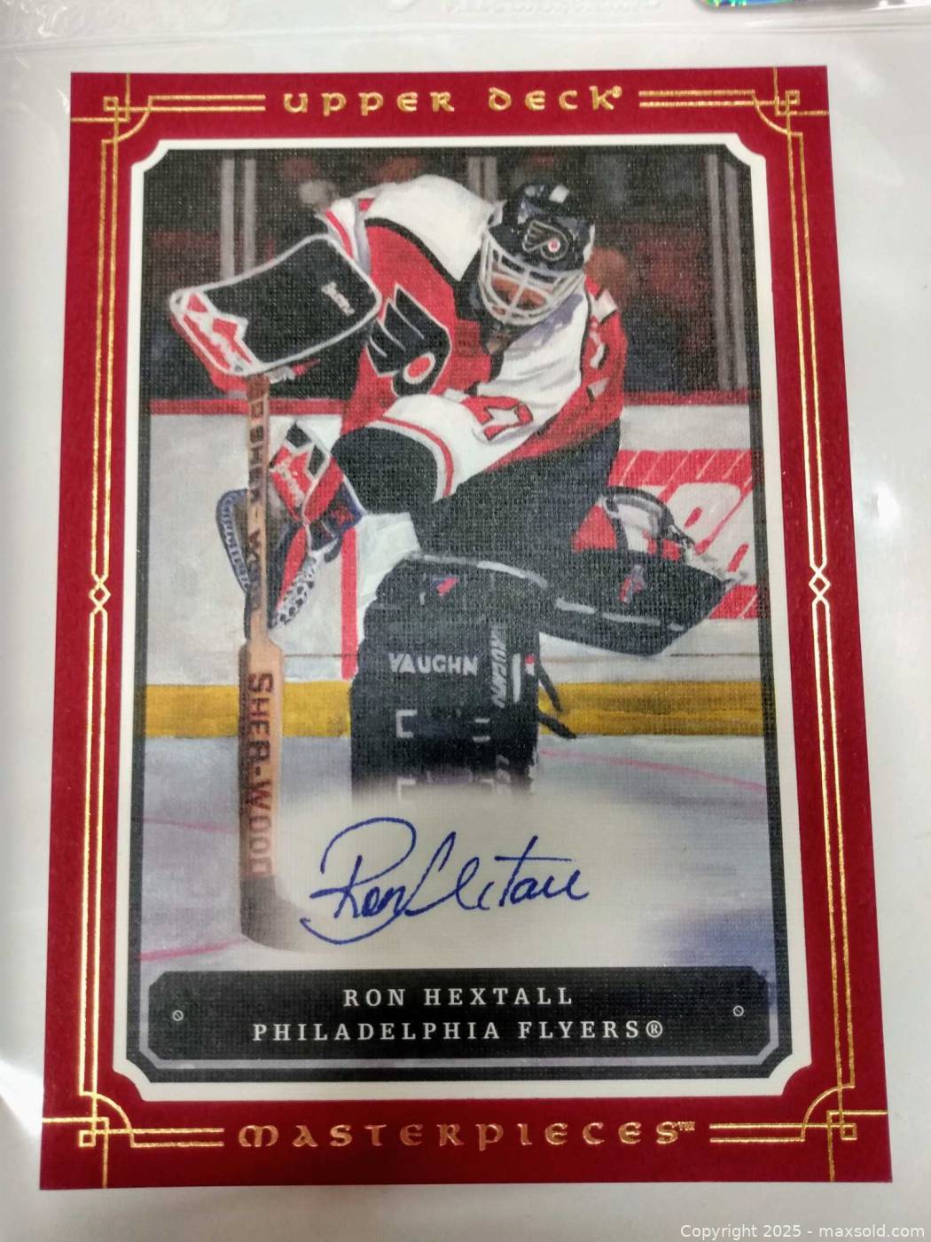 2008-09 Upper Deck Masterpieces oversized cards Ron Hextall autograph ...