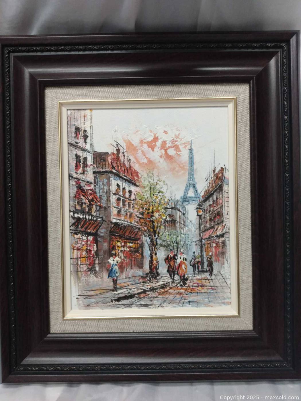 Framed Impressionist Paris Street Scene Painting | Maxsold