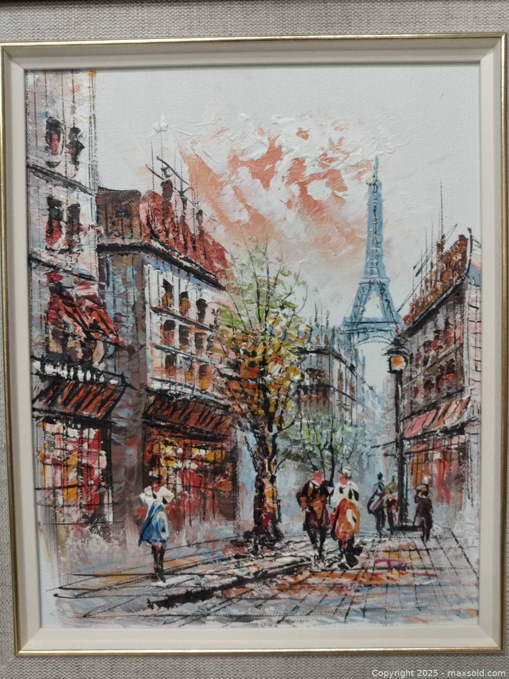 Framed Impressionist Paris Street Scene Painting | Maxsold