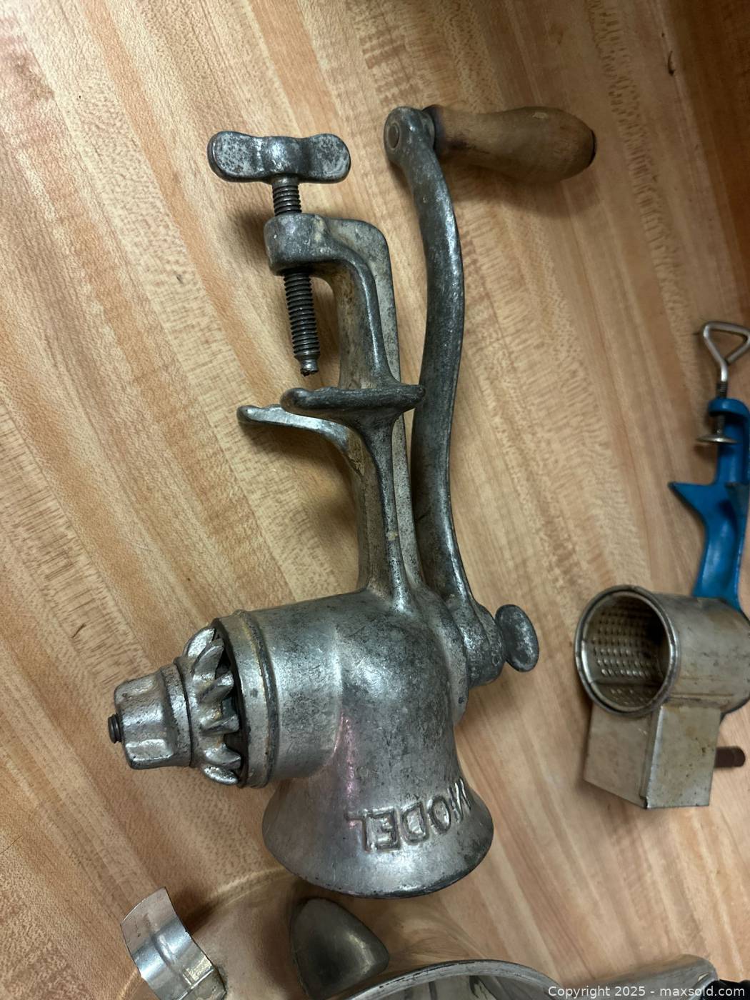 Vintage Foley food mill, cast clamp meat grinder, rotary nut grinder ...