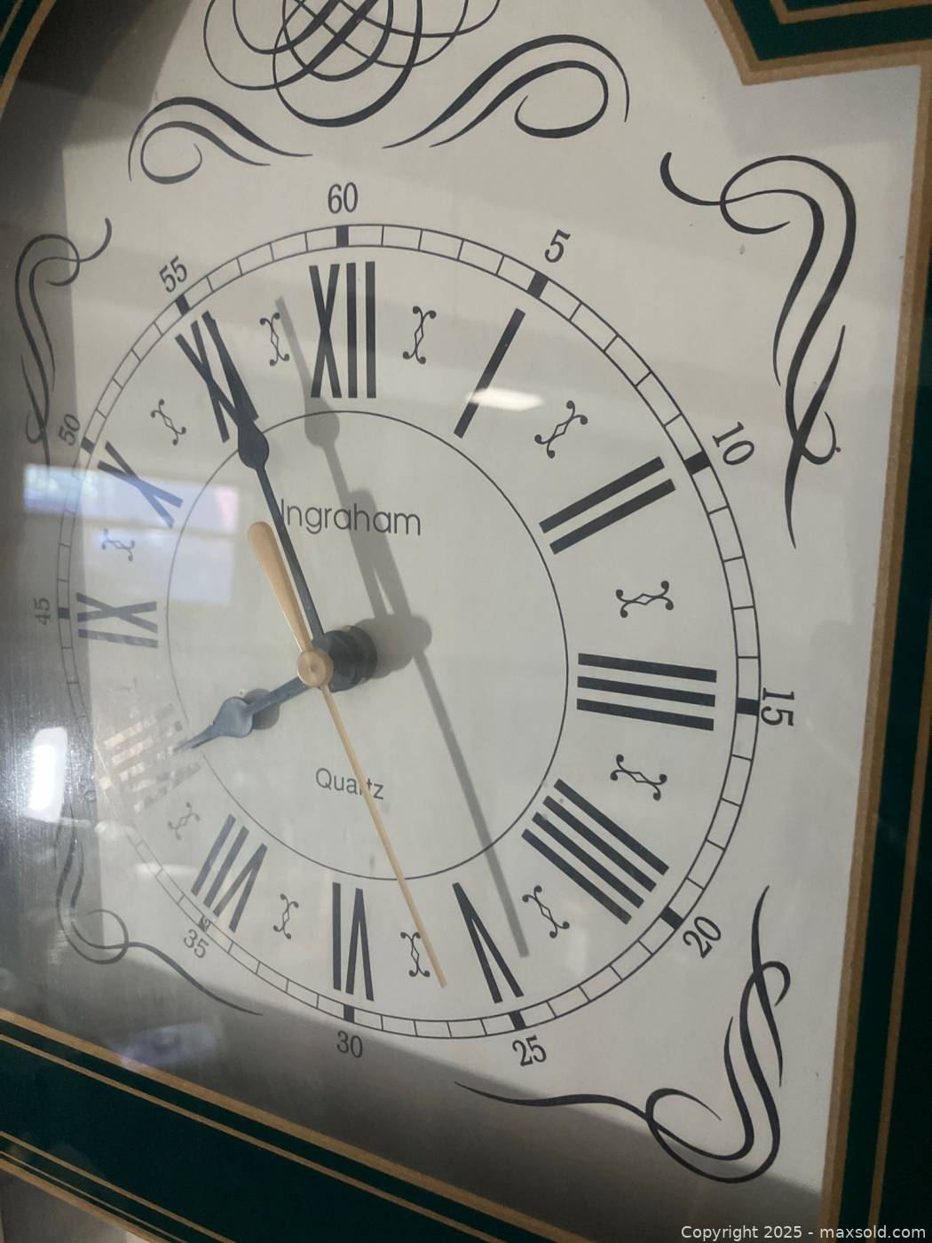Ingraham Quartz wall clock and fireplace bellows | Maxsold
