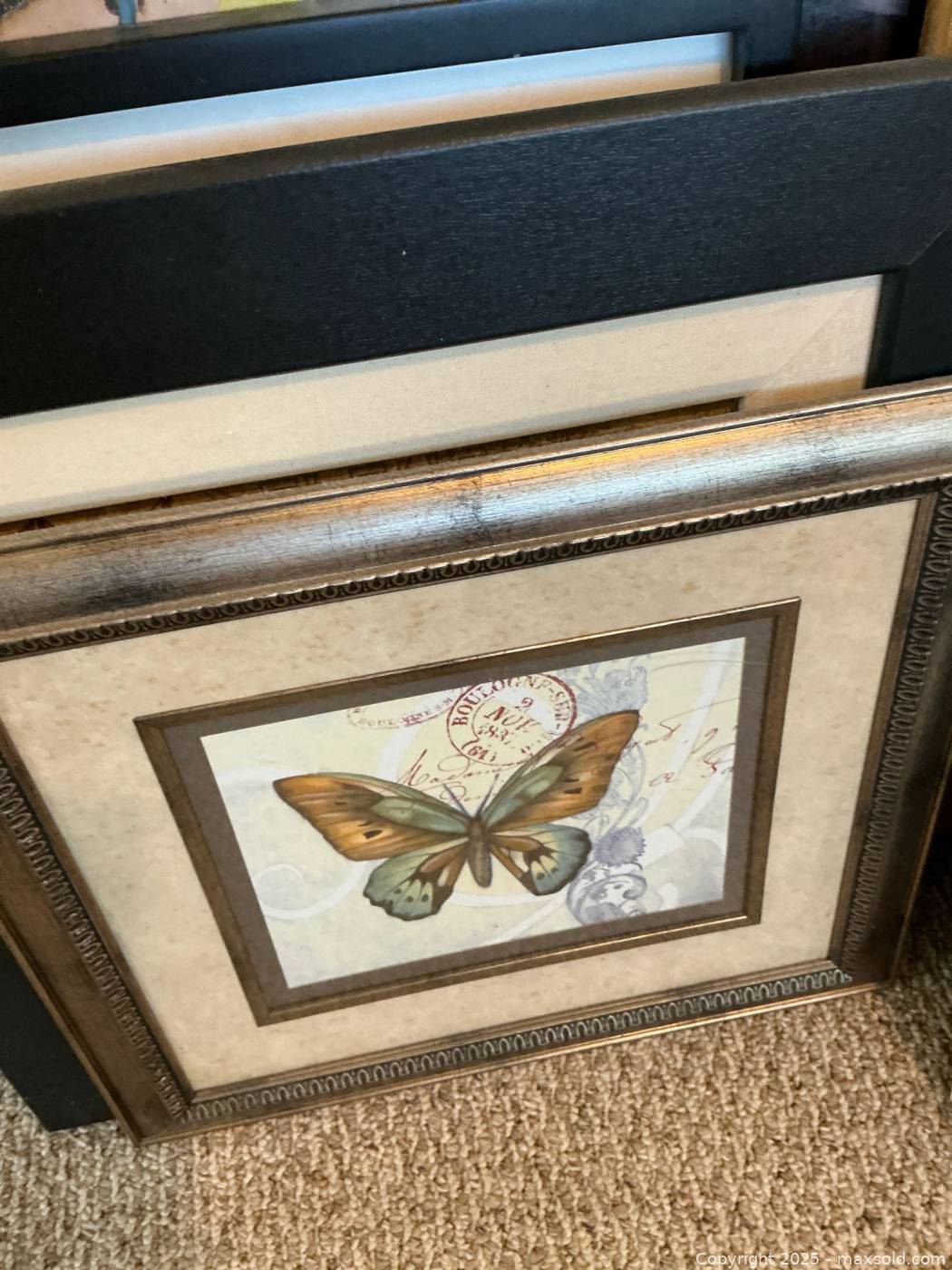 Framed John French 1957 V&A Poster, Prints, Canvas, Corkboard, Empty Frames - 8 Pieces | Maxsold