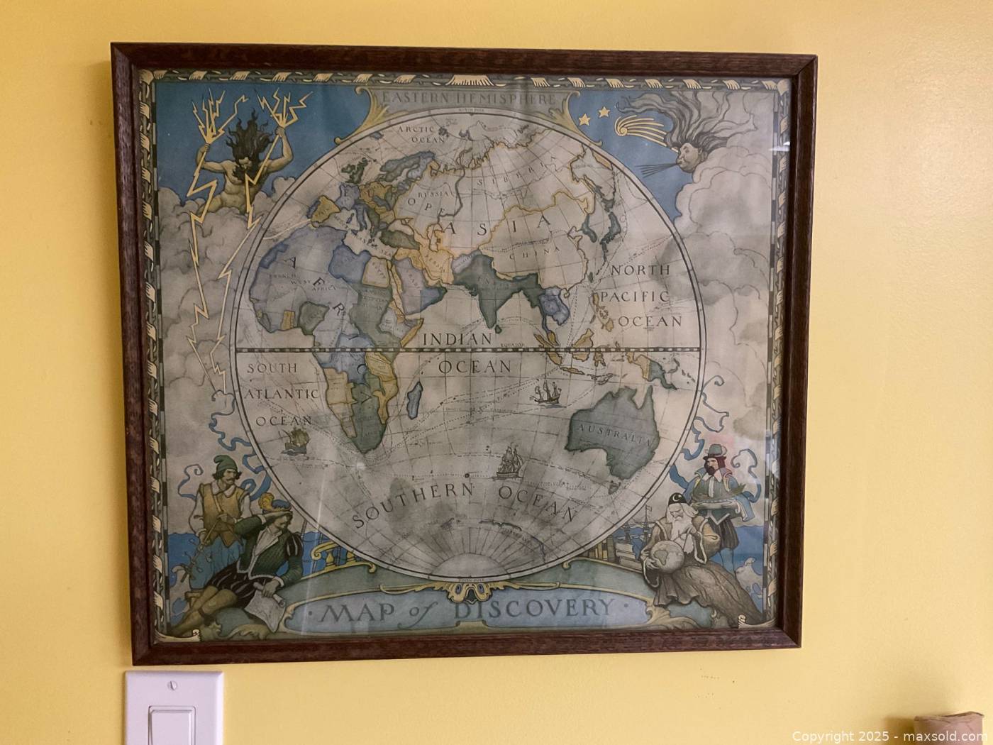 1928 National Geographic Map of Discovery Eastern Hemisphere print ...