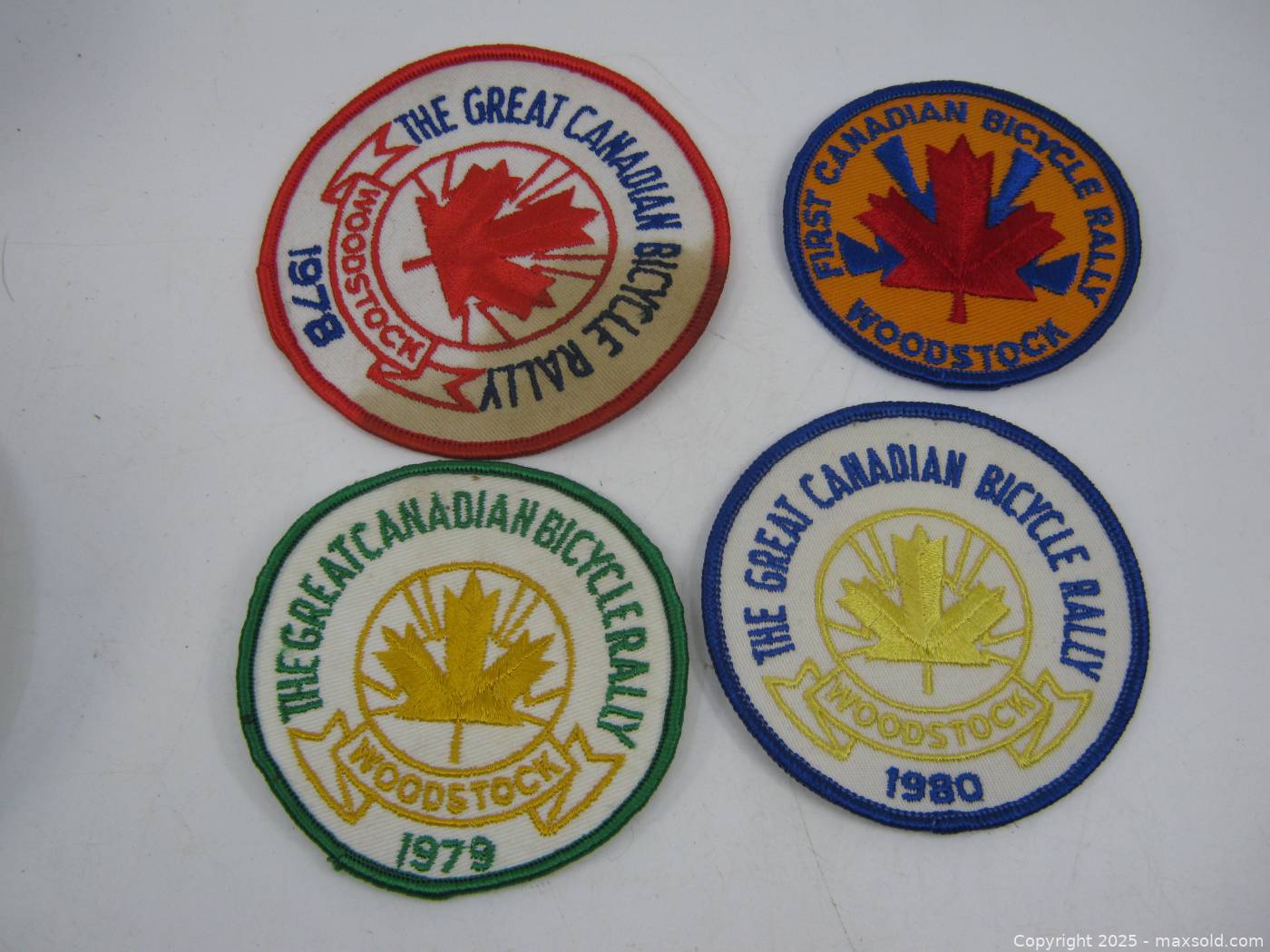 Great Canadian Bicycle Rally Woodstock patches x4 | Maxsold