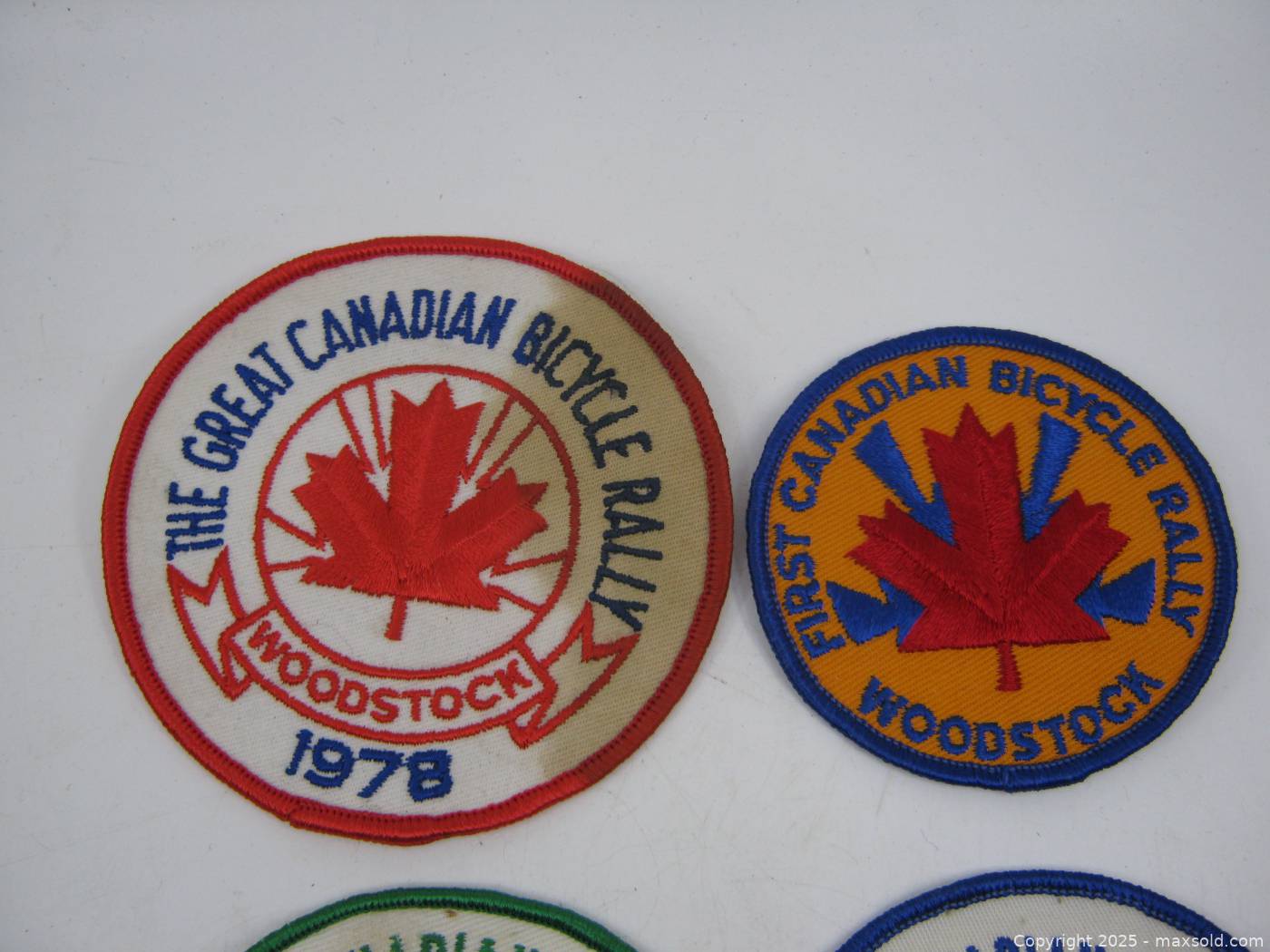 Great Canadian Bicycle Rally Woodstock patches x4 | Maxsold