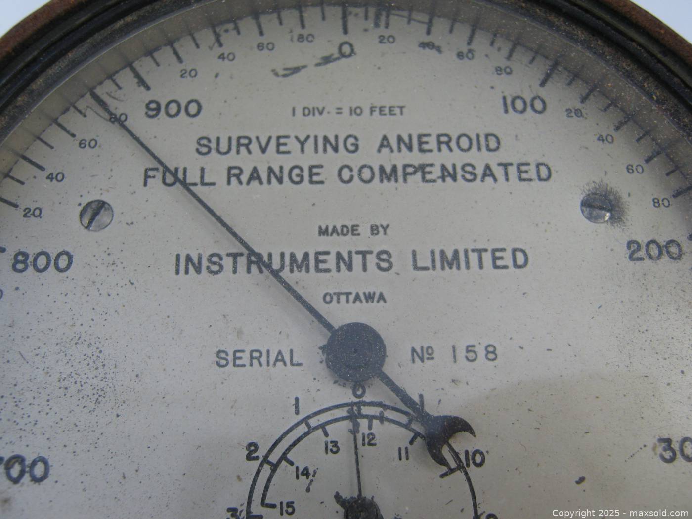 Instruments Limited Surveying Aneroid Altimeter | Maxsold