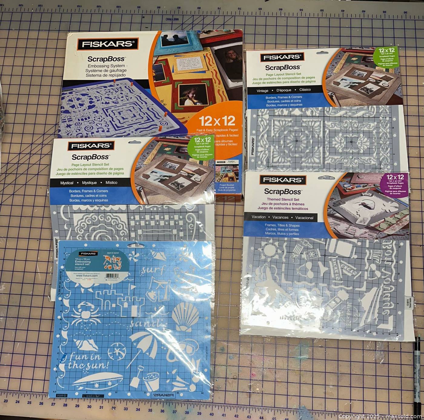 Fiskars ScrapBoss stencil sets | Maxsold
