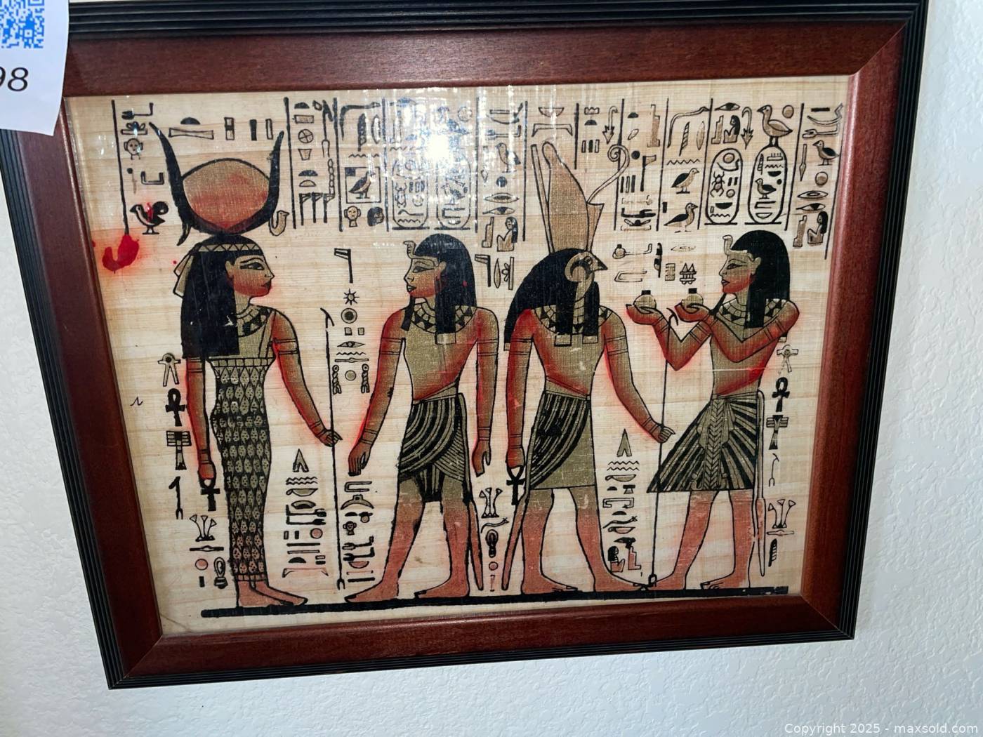 2 Framed Egyptian Papyrus Artworks 16x15 in | Maxsold