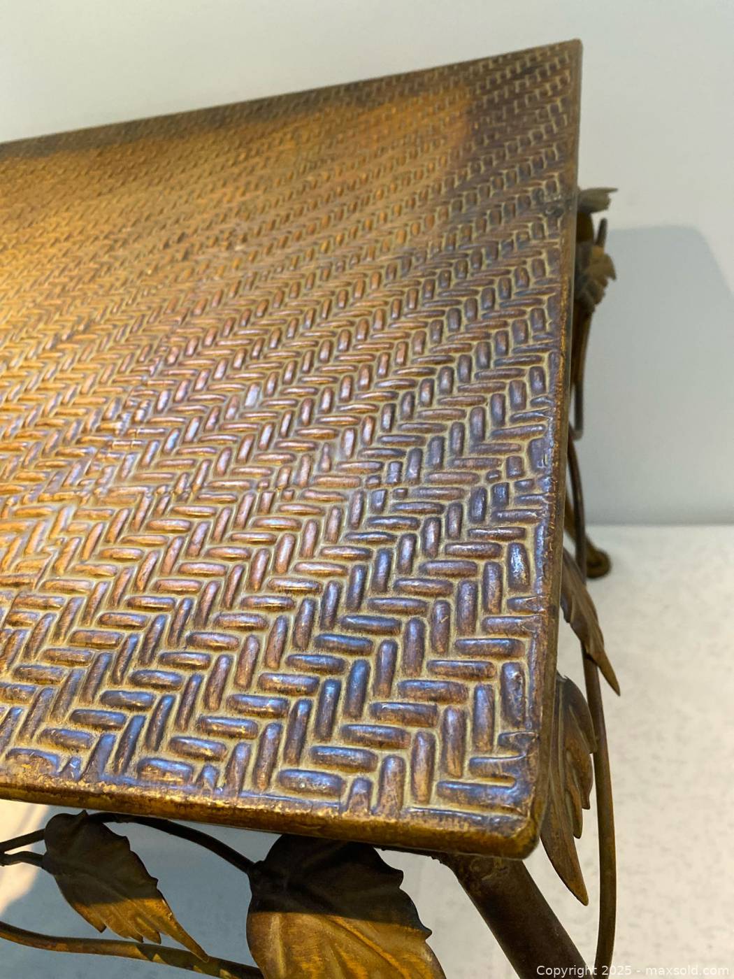 Metal decorative square table | Maxsold