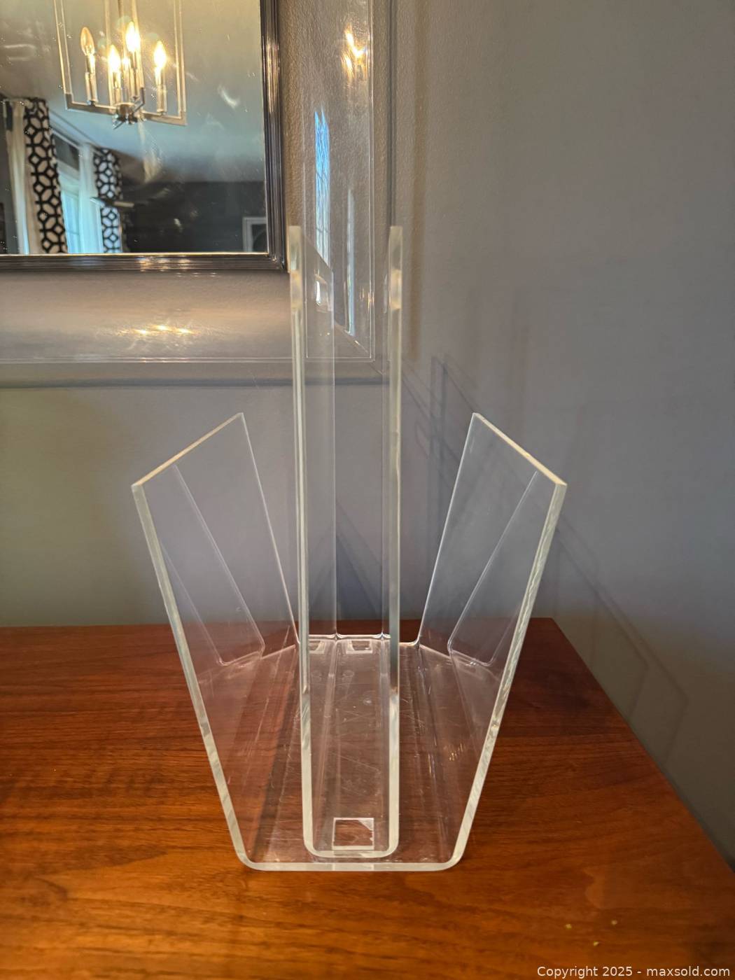 Postmodern Lucite Magazine Holder | Maxsold