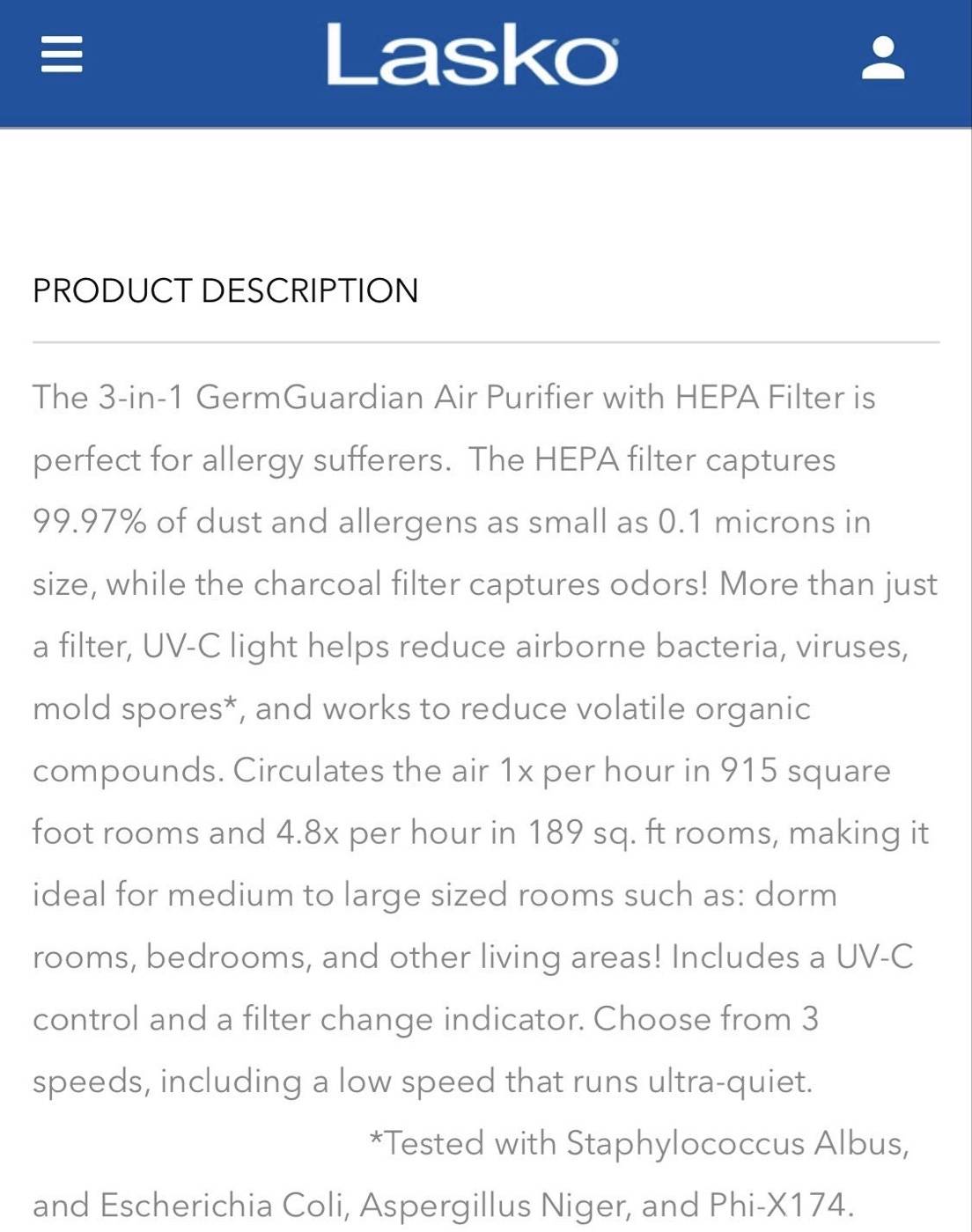 GermGuardian AC5000E HEPA Tower Air Purifier | Maxsold