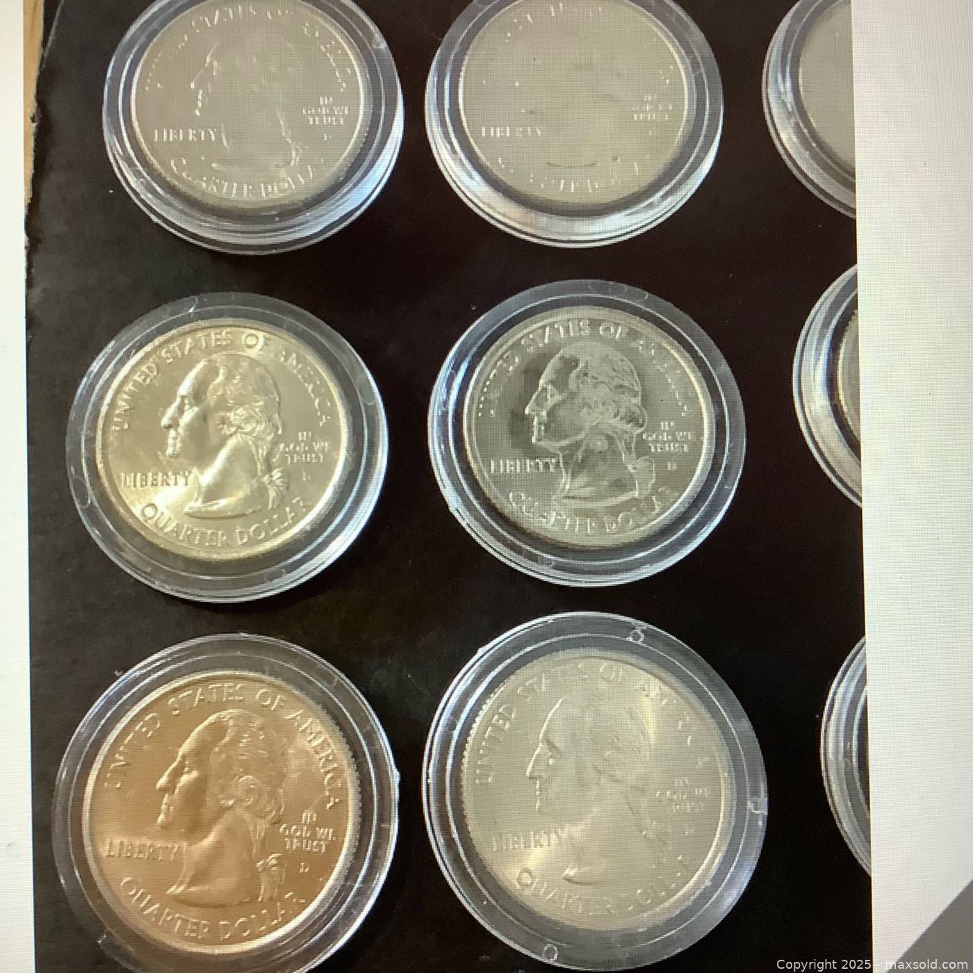 18 Uncirculated State Quarters in Capsules | Maxsold