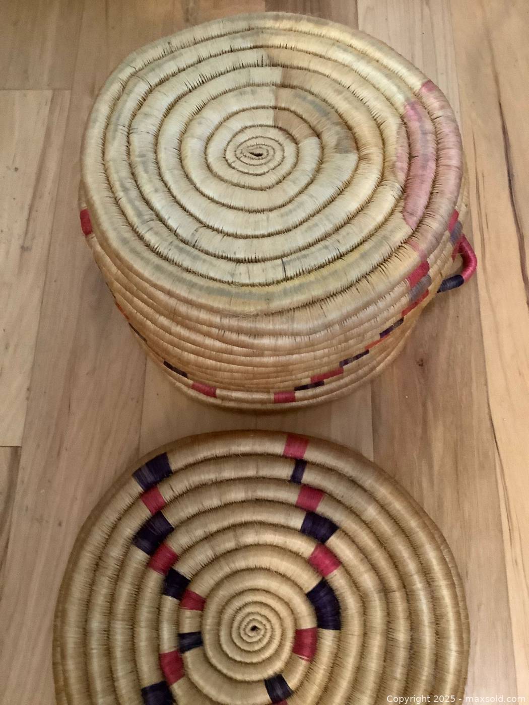 Vintage Indigenous American Lidded Coil Basket | Maxsold