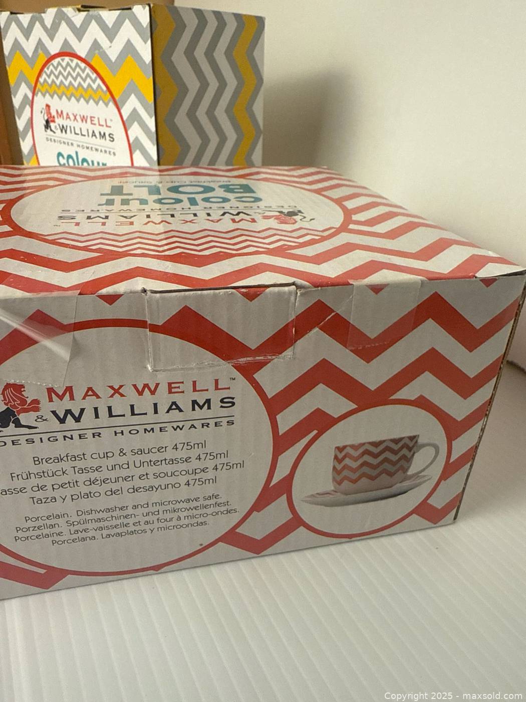 Maxwell & Williams Colour Bolt breakfast cup & saucer sets | Maxsold