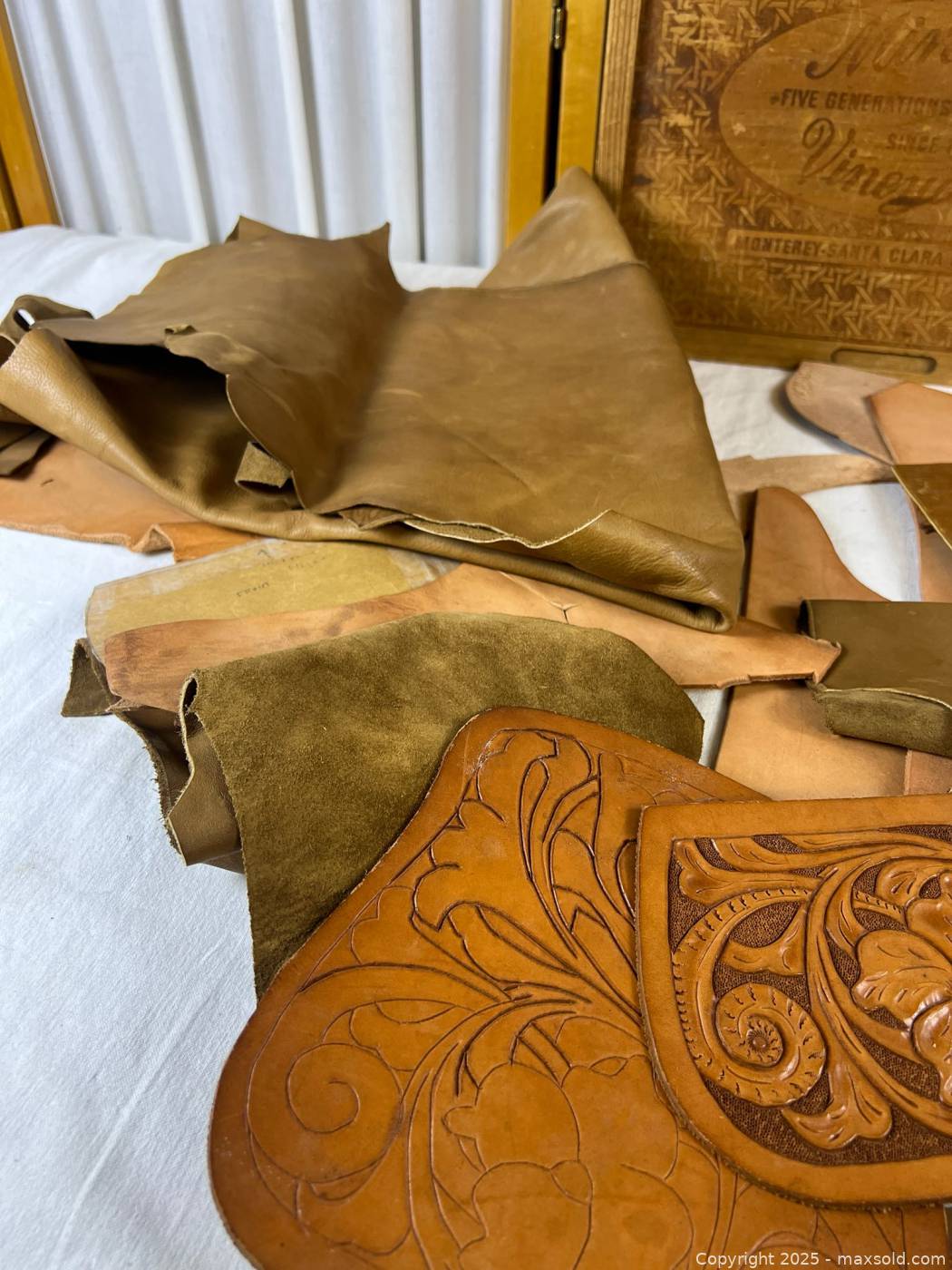 Genuine Leather Hides, Scraps & Tooled Panels | Maxsold