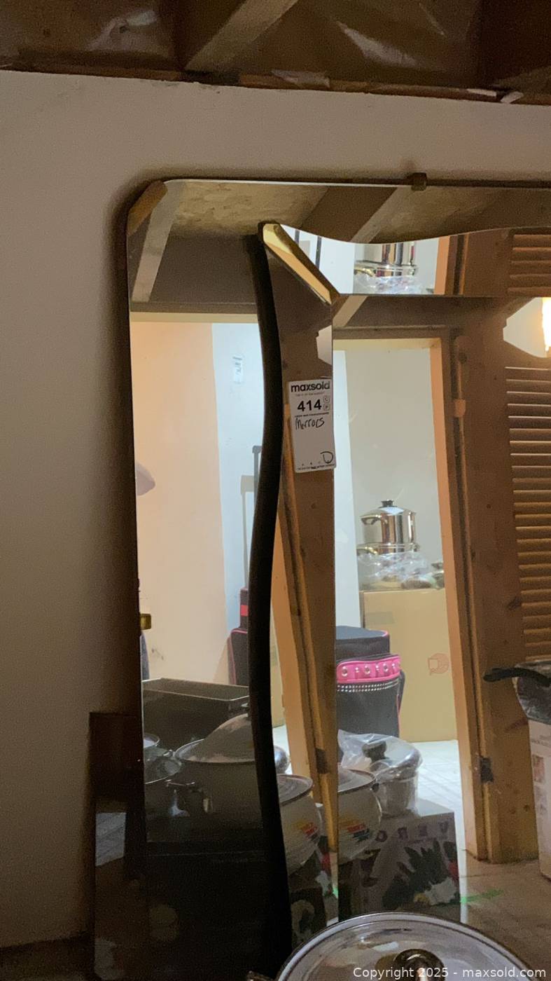 Two Rectangular Clear Silver Wall Mirrors | Maxsold