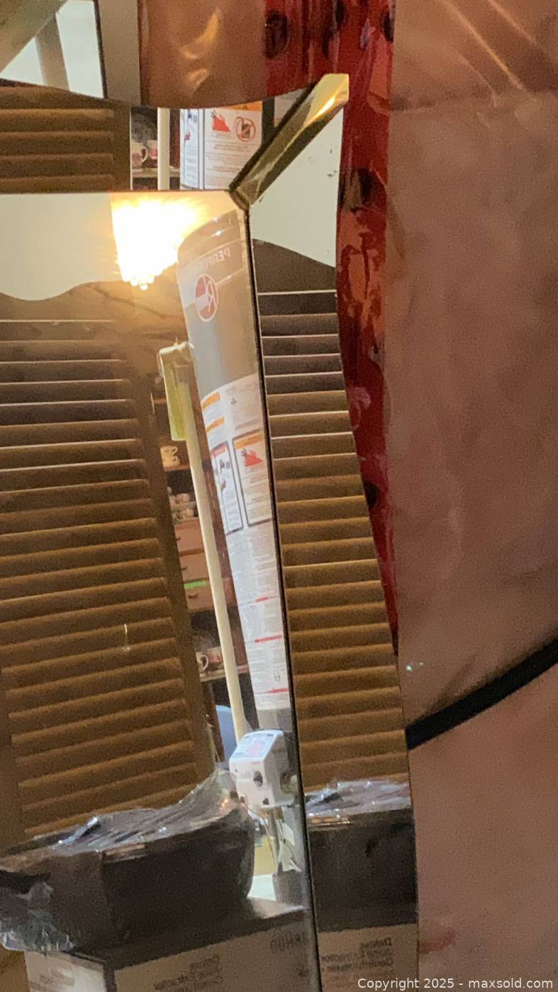 Two Rectangular Clear Silver Wall Mirrors | Maxsold