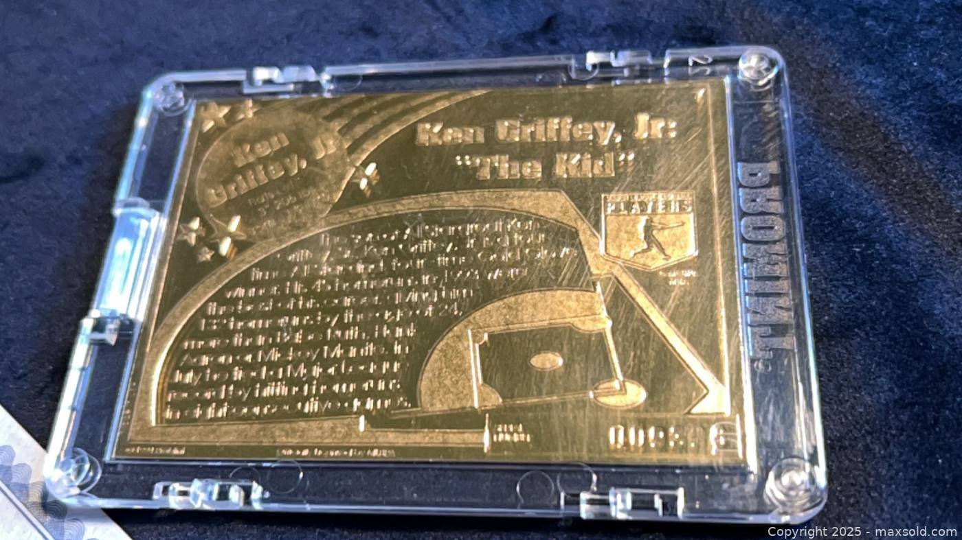 Ken Griffey Jr 22K Gold Baseball Card w/ COA | Maxsold