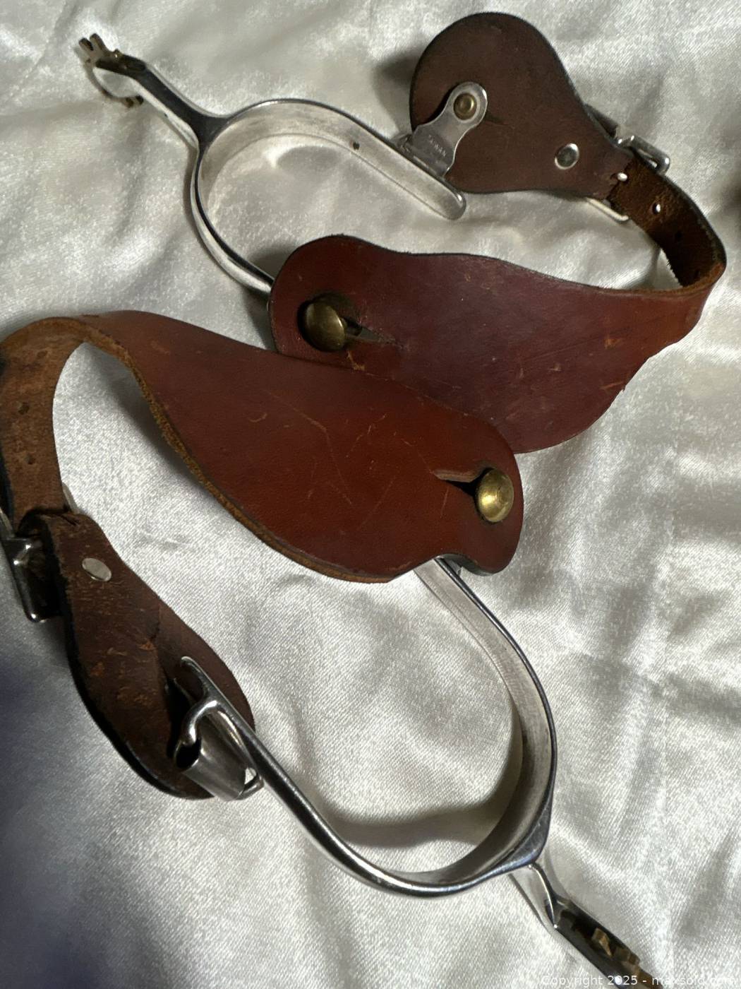 Pair adjustable leather boot spurs | Maxsold