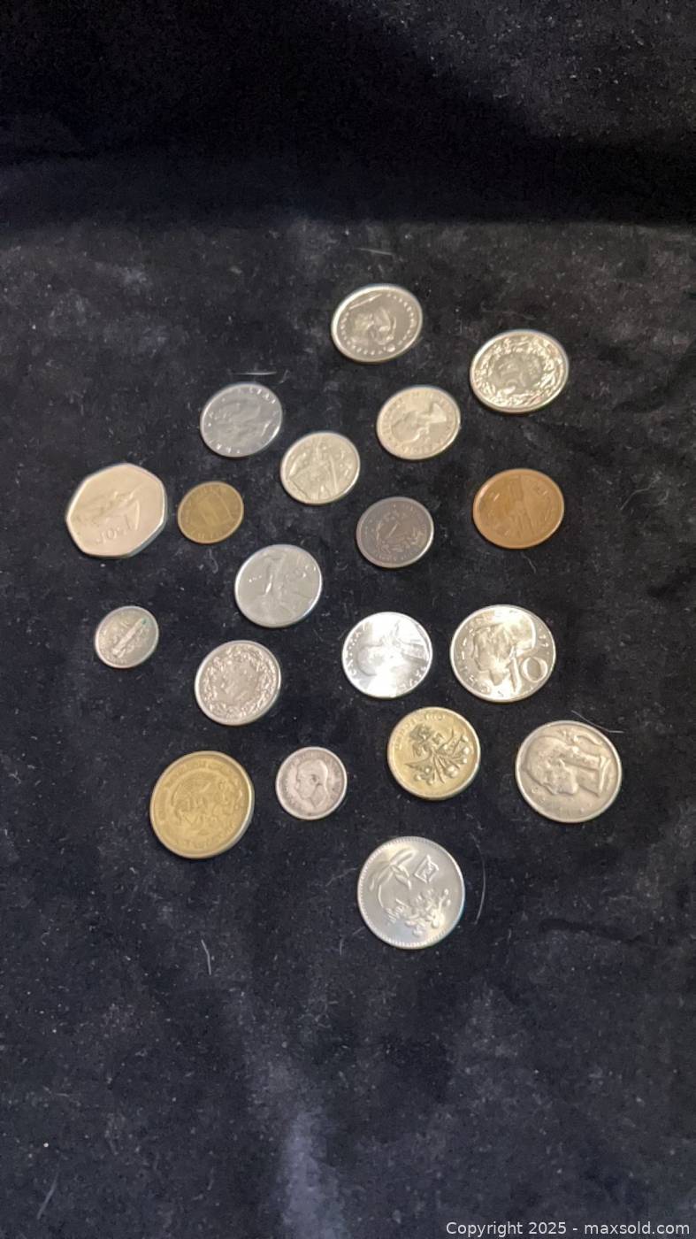 19 assorted foreign coins | Maxsold