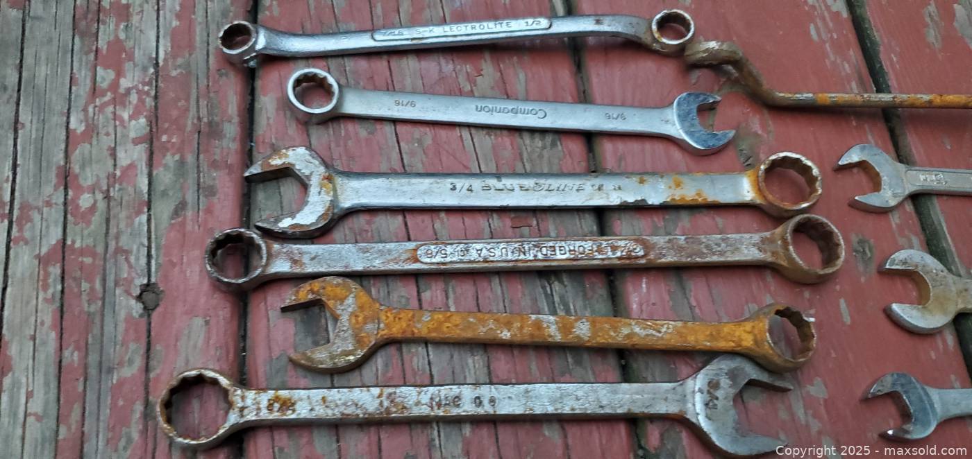 9 combination and open-end automotive wrenches | Maxsold