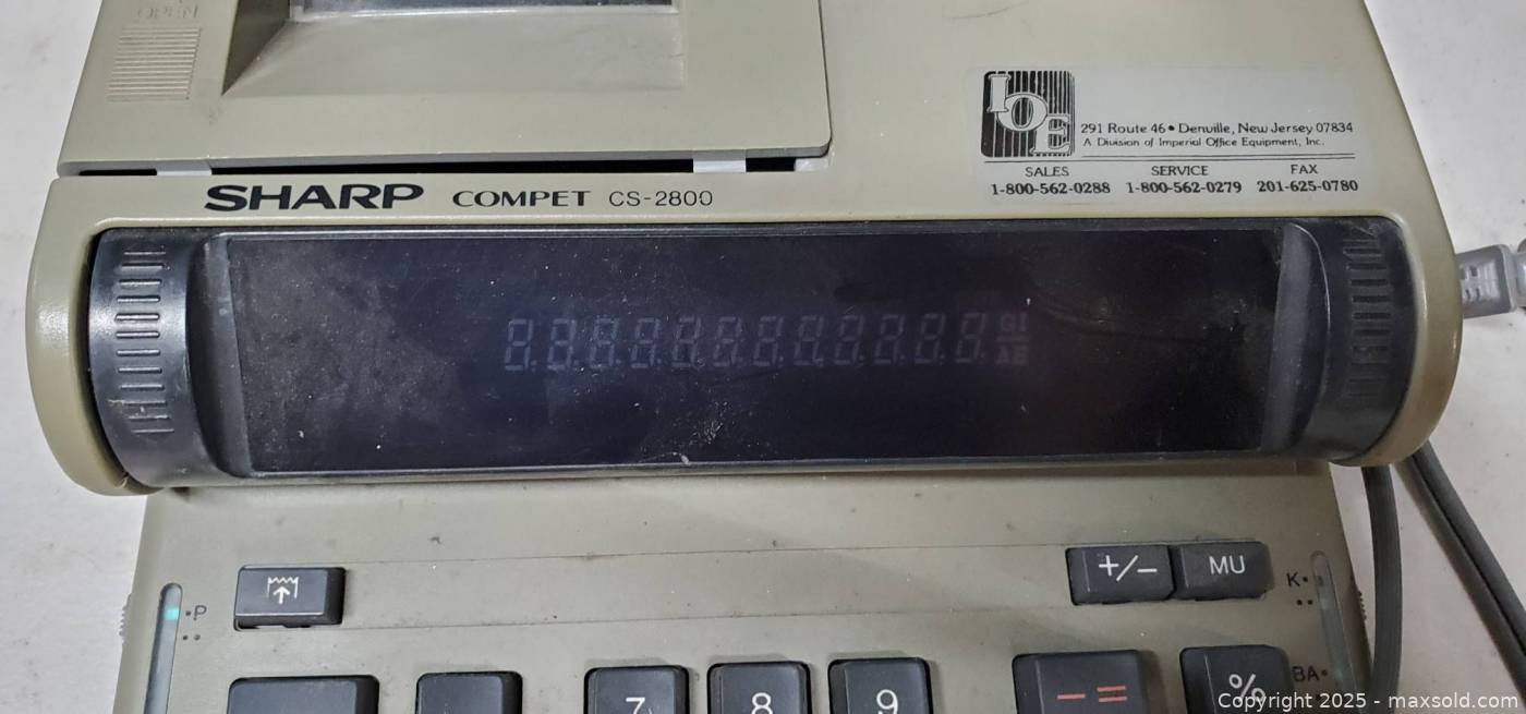 Sharp Compet CS-2800 printing calculator | Maxsold