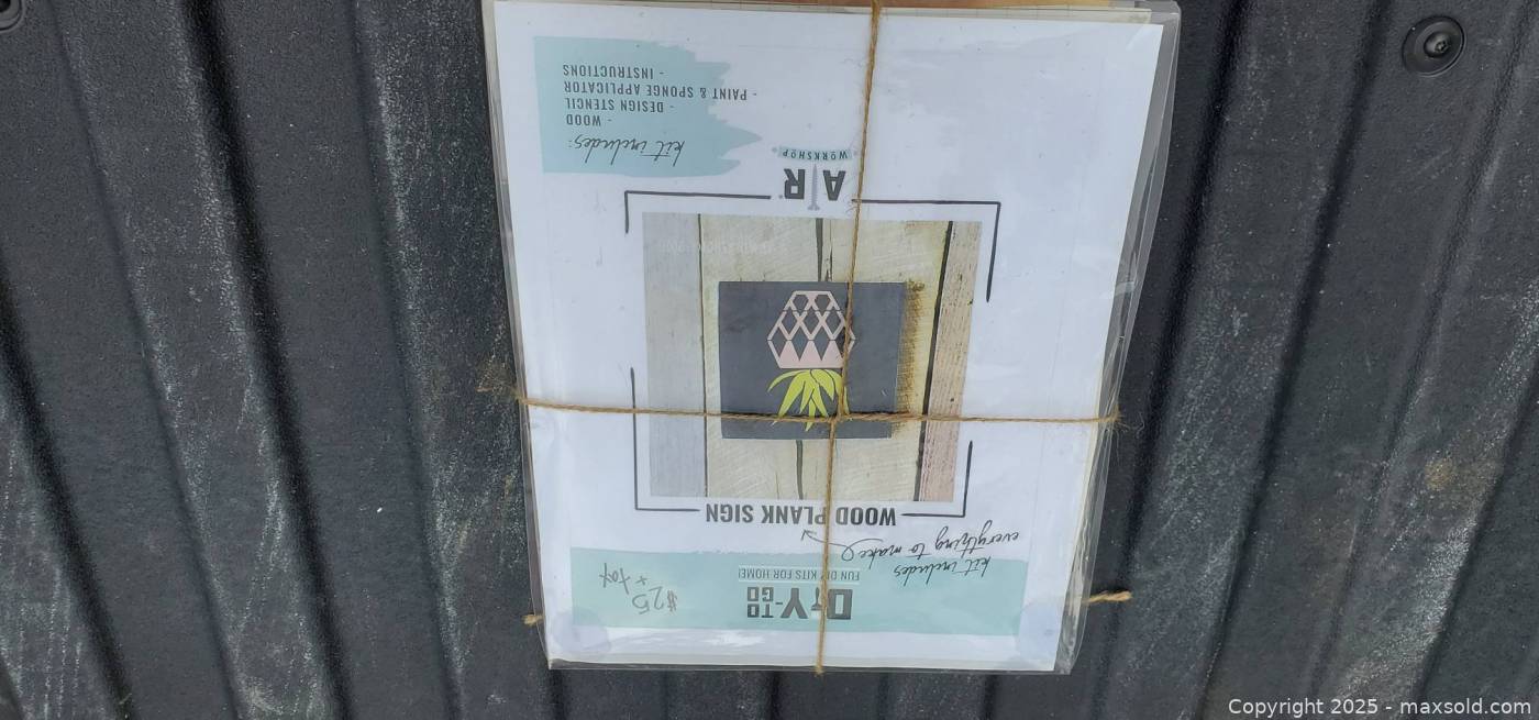DIY wood plank sign kit, sealed | Maxsold